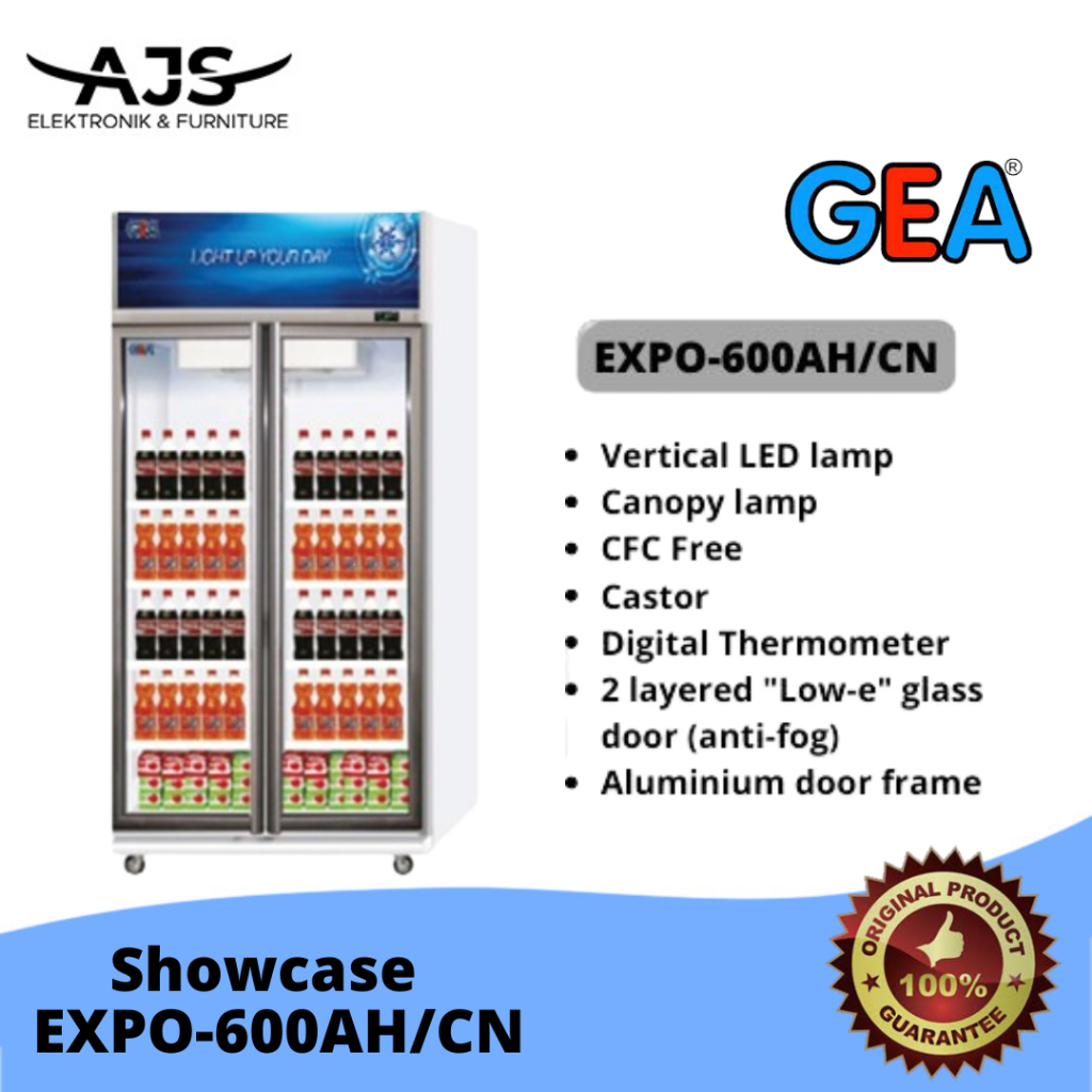Jual Showcase 2 Pintu GEA EXPO 600 AH/CN - 600ah/cn Display Cooler 575 L | Shopee Indonesia
