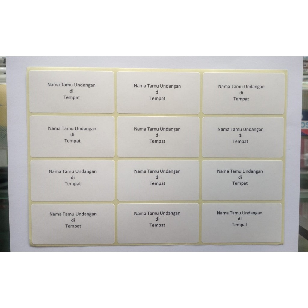 Jual Jasa Ketik dan Cetak Label Undangan Kode 103, Cepat 1 Jam SELESAI ...