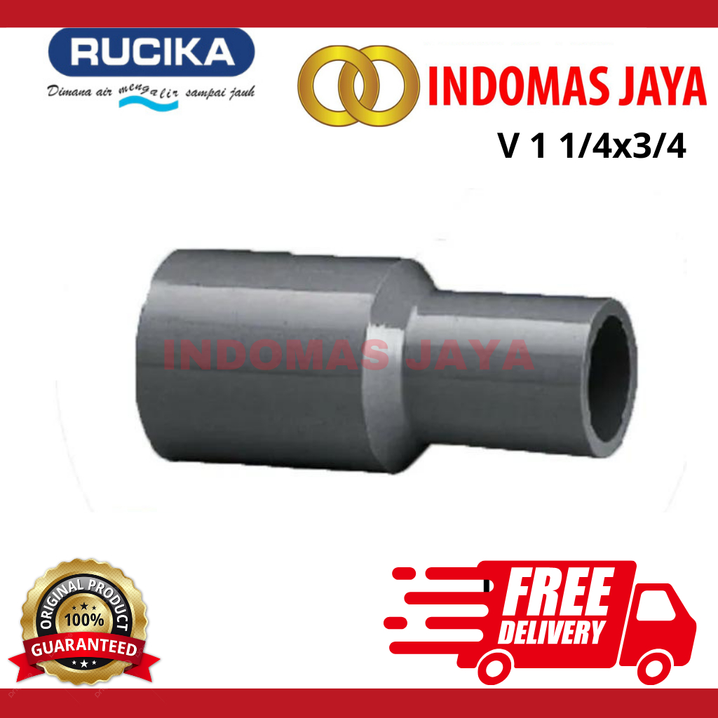 Jual Reducing Socket V sok 1 1/4 x 3/4 inch AW Rucika - Fitting PVC ...