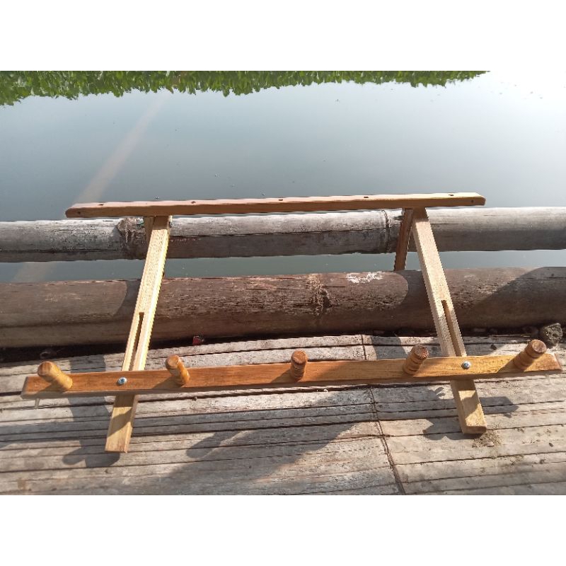 Jual Standar/dudukan jagrak kayu jati fullset tuk pion/kanco saka ...