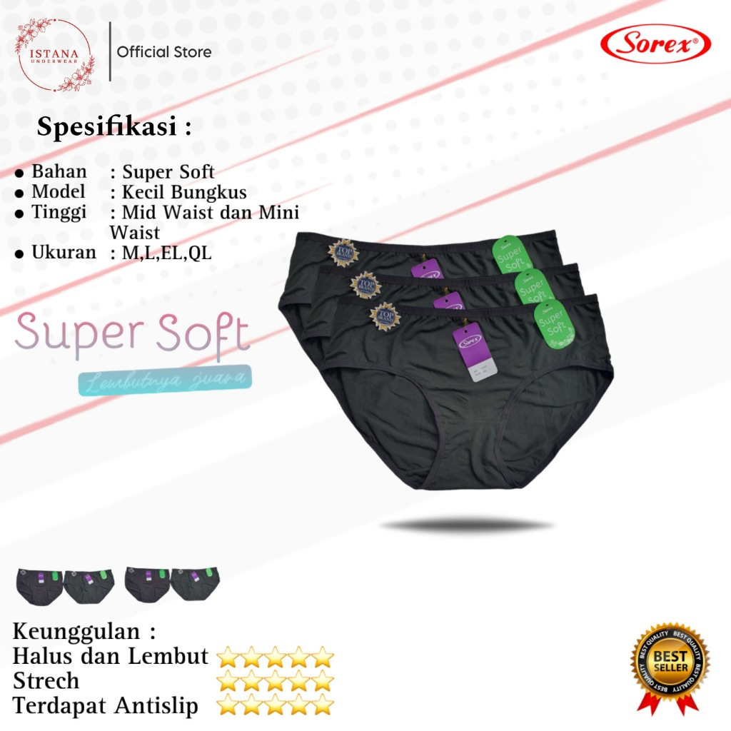 Jual Cd Celana Dalam SOREX 1239 khusus WARNA HITAM / CD SOREX 1257 KHUSUS WARNA HITAM | Shopee ...