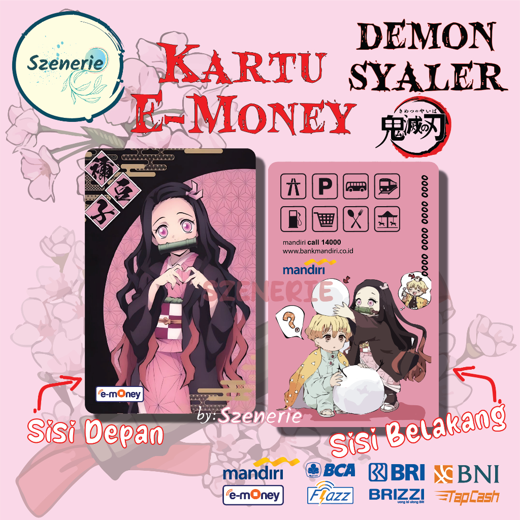 Jual Emoney Nezuko Kamado Demon Slayer Flazz gen 2 Kartu E-money ...