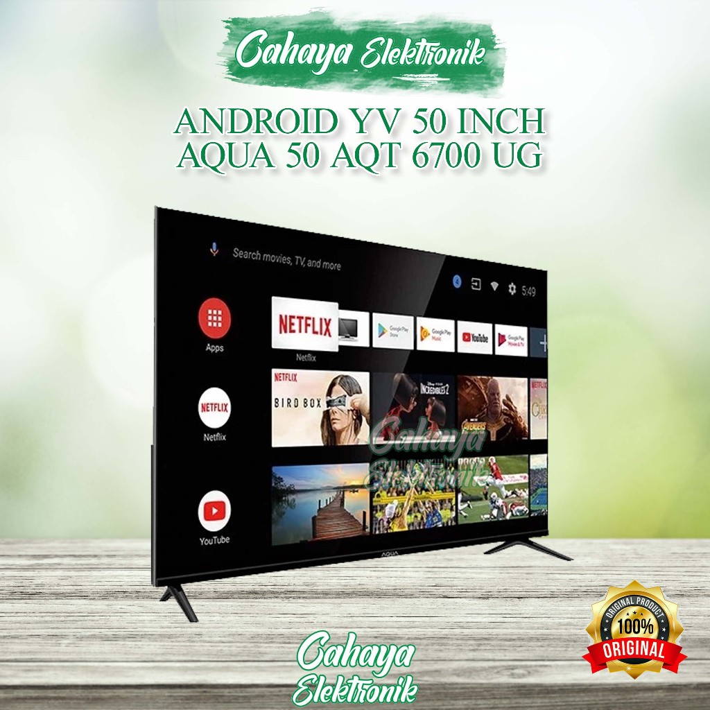 Jual LED GOOGLE TV 50 INCH AQUA GOOGLE TV LE 50AQT 6700UG 50K800UX ORIGINAL GARANSI RESMI ...