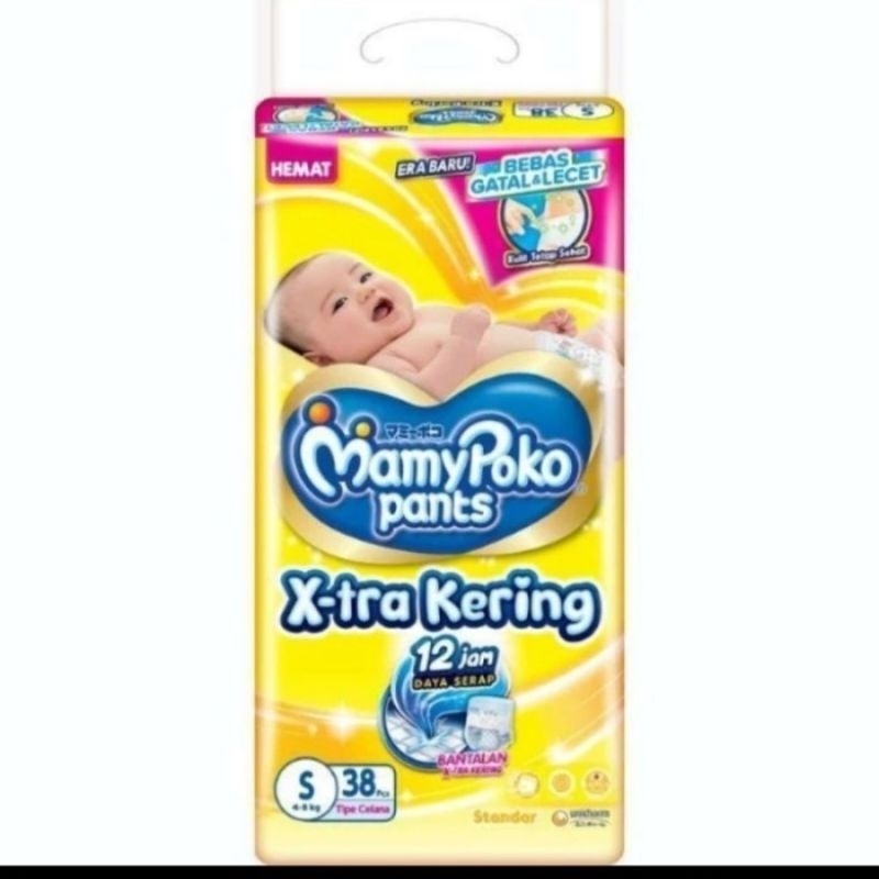 Jual Pempers pampers bayi Mamypoko Mamy Poko Ukuran (S38) S 38 isi 38 ...