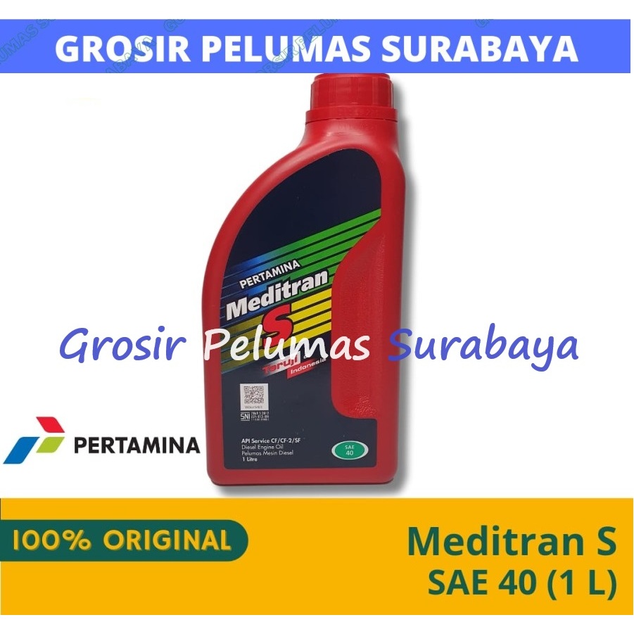 Jual Original Oli Diesel Pertamina Meditran S40 botol 1ltr 1 Liter 1 L ...