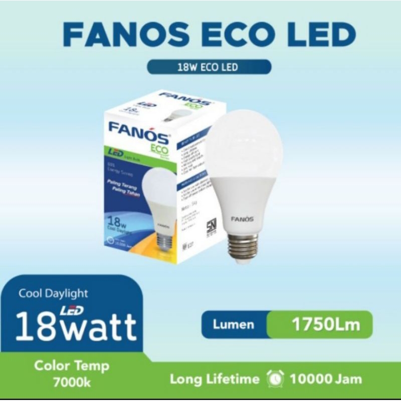 Jual ampu Fanos ECO LED Light Bulb 18W Garansi 1 Tahun | Shopee Indonesia