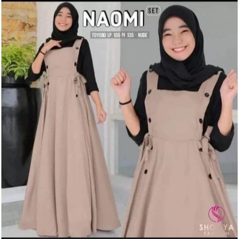 Jual Gamis Naomi Overall Set Inner Gamis Remaja anak perempuan tanggung ...