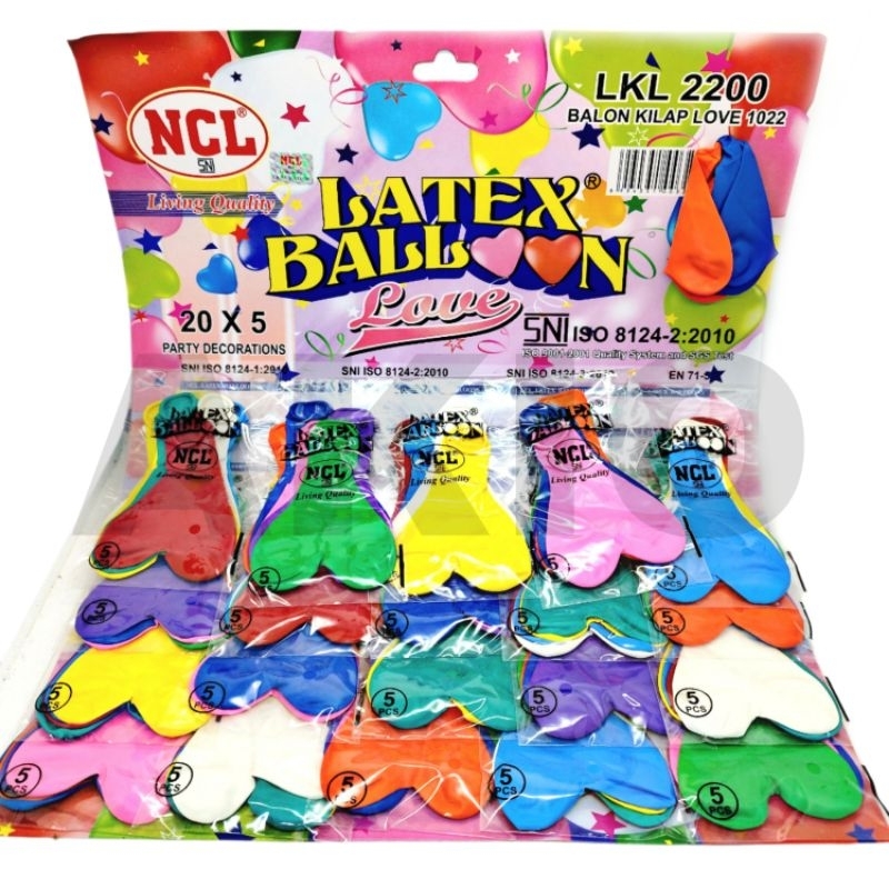 Jual Balon Latex Karakter LOVE HATI NCL 1022 Helium Murah Hbd MIX WARNA ...
