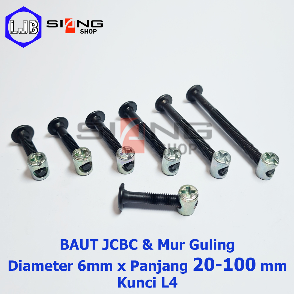 Jual Baut JCBC M6 panjang 2 sd 10 cm dan Mur Guling / Palu Baut ...