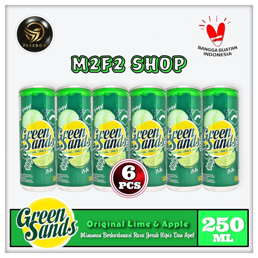 Jual Green Sands Original Lime & Apple Minuman Bersoda Kaleng | Can ...