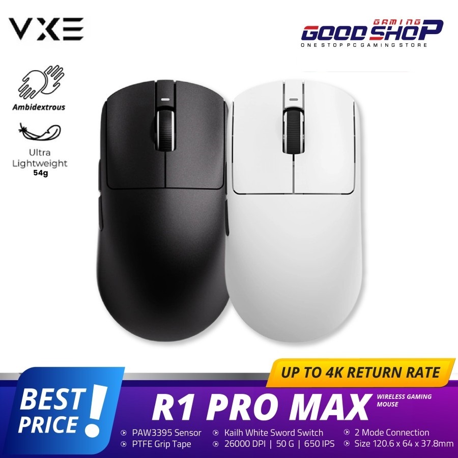 Jual VXE R1 Pro Max Wireless Gaming Mouse | Shopee Indonesia