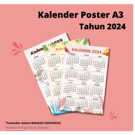 Jual PROMO MURAHH HANYA DISINI!! [A3+] Kalender Poster - Kalender 2024 ...