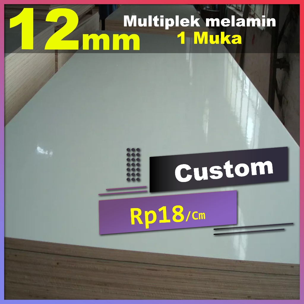 Jual multiplek 12mm melamin custom potongan glossy | Shopee Indonesia