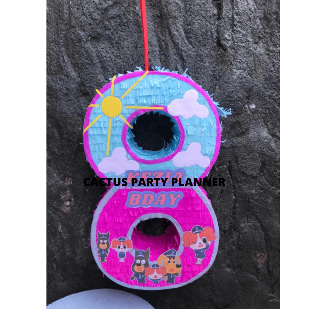 Jual Pinata Pukul/Pinata Tarik Karakter Ulang Tahun Motif Angka 8 ...