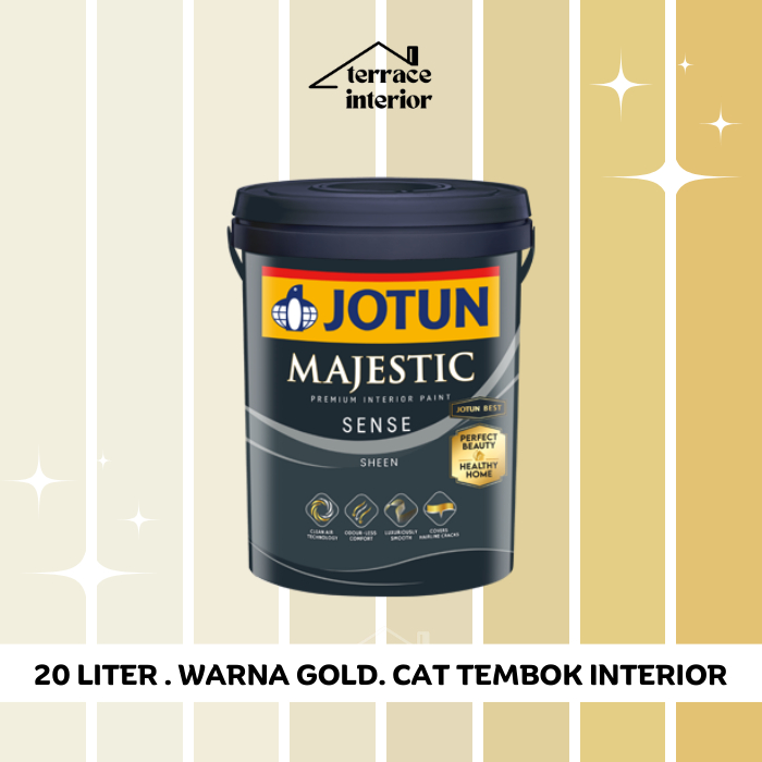 Jual Cat Tembok Majestic Sense Interior Jotun warna Gold-Cream 20 L ...