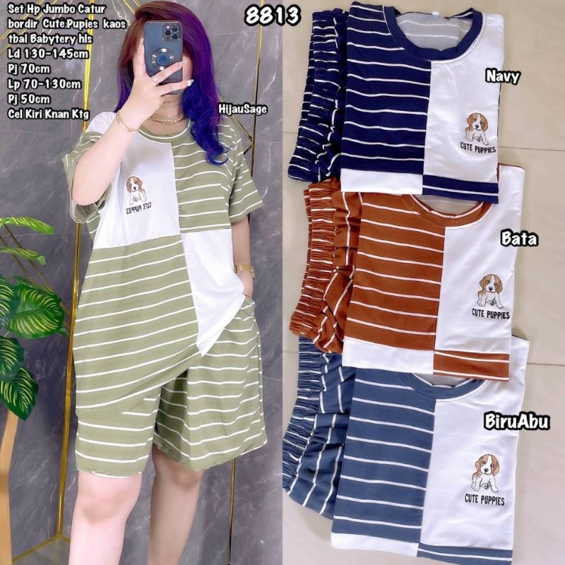 Jual 4081 / 5405 / 4848 / 8813 Set Hp Jumbo Knit Salur Saku | Shopee ...
