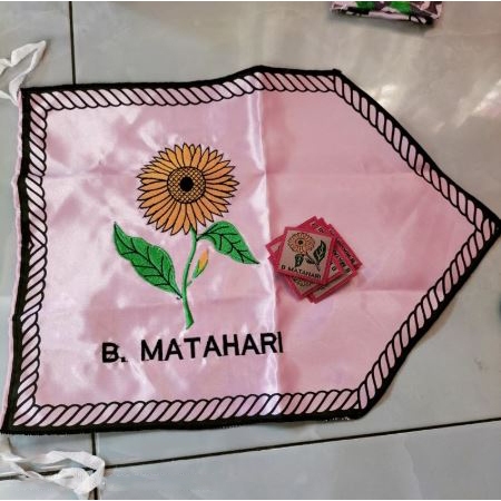 Jual 1 Set Bendera Regu + Tanda Regu Bunga Matahari Pramuka Bordir ...