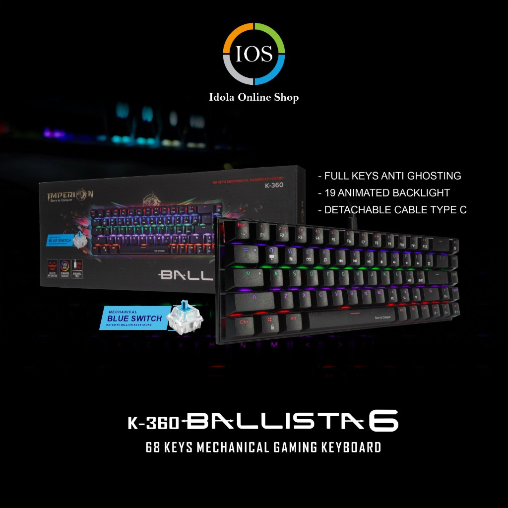 Jual Imperion Ballista Mechanical USB Keyboard | Shopee Indonesia