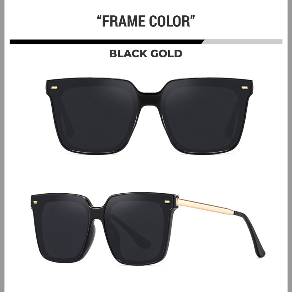 Jual Robins - Kacamata Hitam Kotak Sunglasses Fashion Model Metal PC Anti UV 631 | Shopee Indonesia