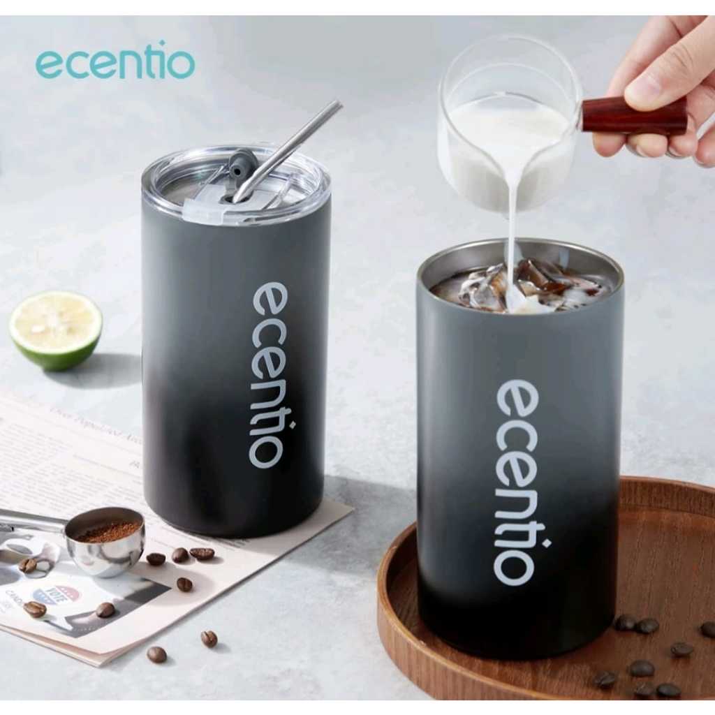 Jual ECENTIO TUMBLER KOPI STAINLESS STEEL 600 ML | Shopee Indonesia
