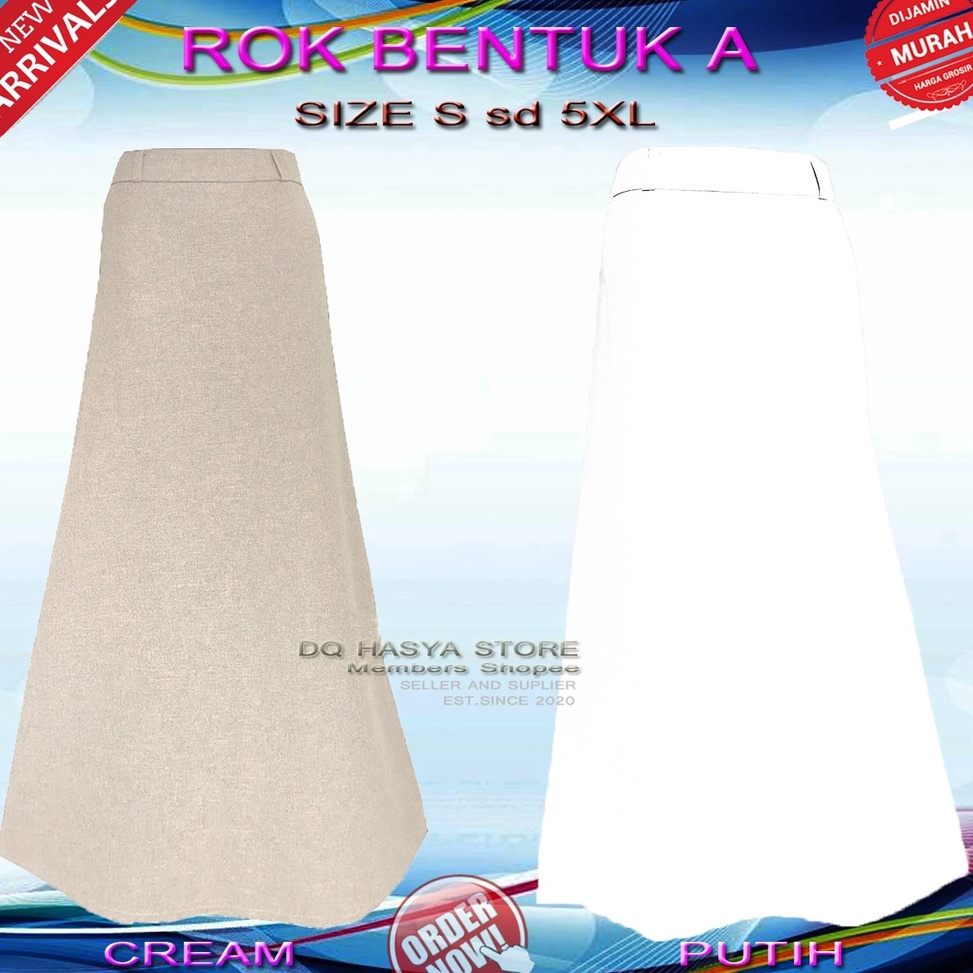Jual Rok Model A Panjang Putih Formal Kerja Kantor Rok Aline Maxi ...