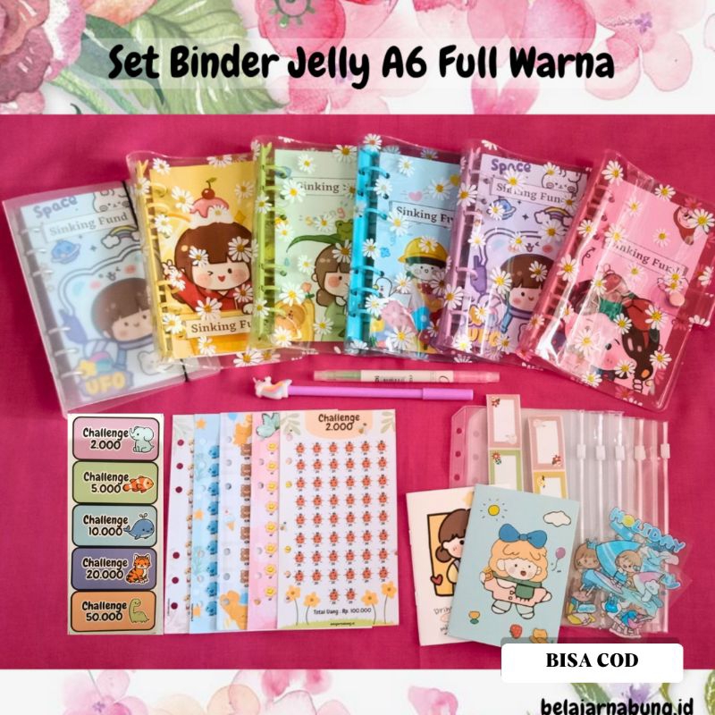 Jual A6 binder keuangan / money binder / paket sinking fund / binder ...
