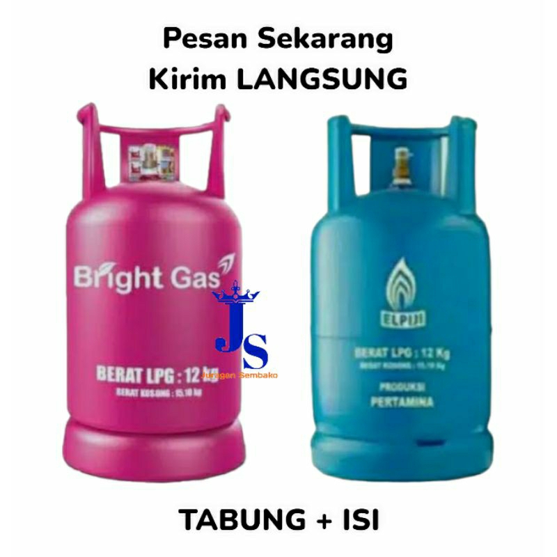 Jual TABUNG GAS ELPIJI LPG PLUS ISI BRIGHT GAS 12 KG + ISI GAS ORI PERTAMINA | Shopee Indonesia