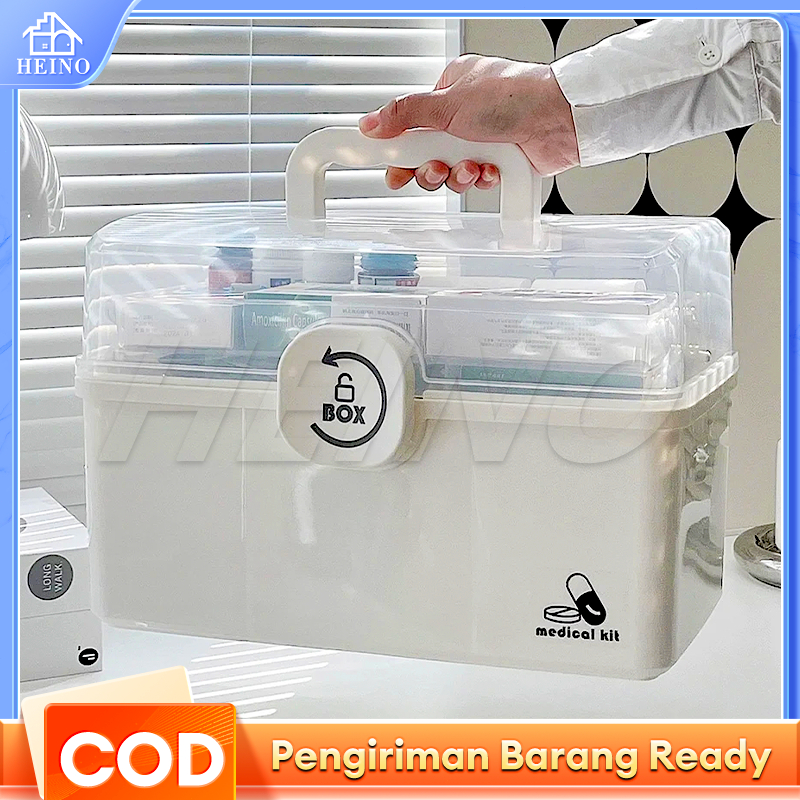 Jual HEINO Box Obat Kotak Penyimpanan Kotak Obat Portable Plastic ...