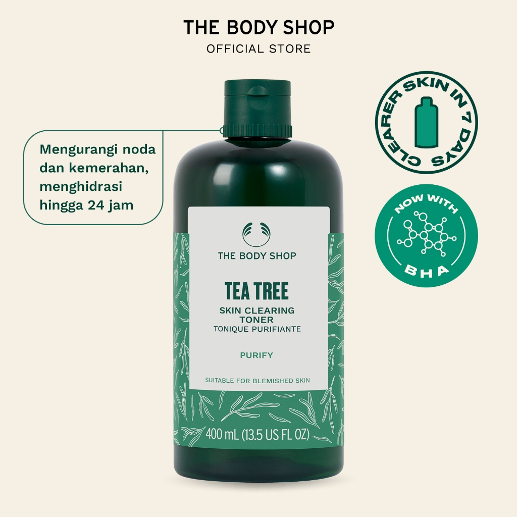 Jual The Body Shop Tea Tree Skin Clearing Mattifying Toner 400ml | Shopee Indonesia