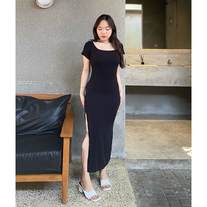 Jual MEYSHA DRESS BODYCON RIB PREMIUM | Shopee Indonesia