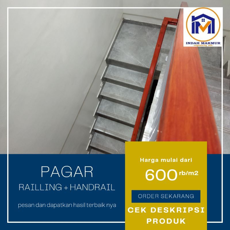 Jual Railing Tangga handrail kayu | Shopee Indonesia