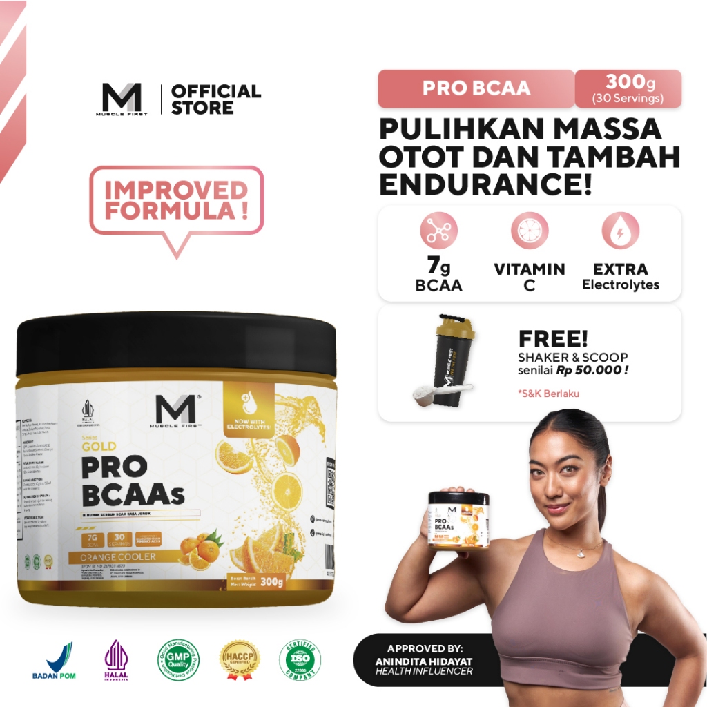 Jual MUSCLE FIRST Pro BCAA 300gr - Menjaga & Memulihkan Otot | Shopee Indonesia