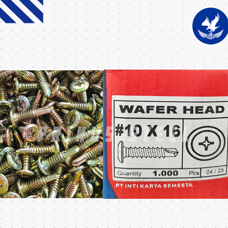 Jual Sekrup Wafer Head /Baut baja Ringan Wafer Head Skrup | Shopee ...
