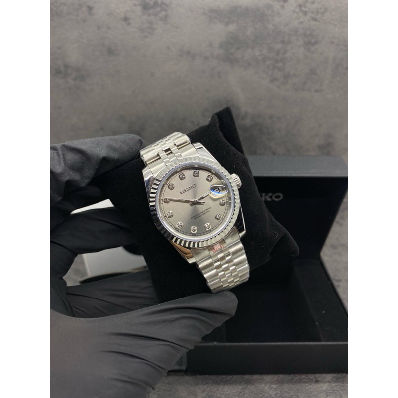 Jual Jam Tangan Seiko Mod Datejust 36mm Diamond Dial Jubilee Seikolex ...