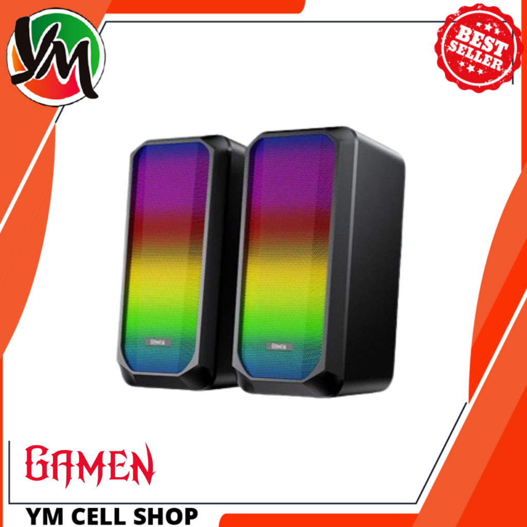 Jual SPEAKER GAMEN GS6 GAMING RGB Sound Bar GS6 Rhythm Light Super Bass ...