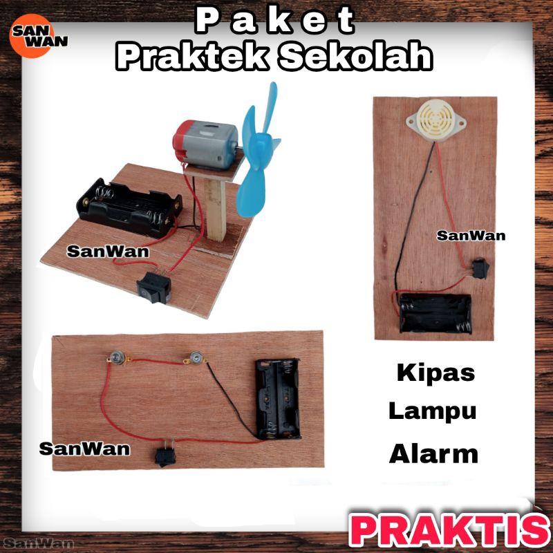 Jual Prakarya Praktek Sekolah SD Paket Praktis Rangkaian Listrik Dinamo ...
