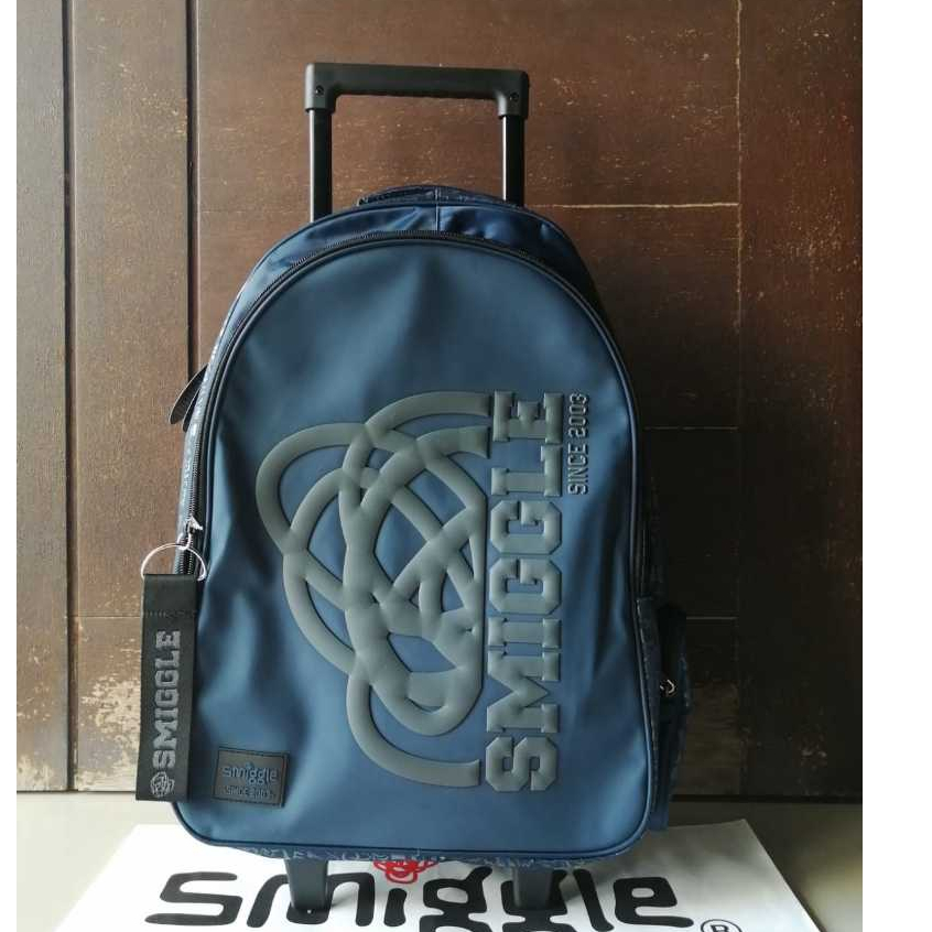 Jual Smiggle backpack trolley with light up wheels / trolley anak sd ...