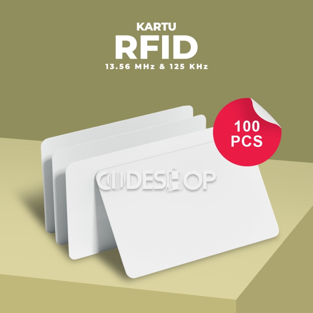 Jual Kartu RFID Card Mifare 13.56 MHz & Proximity 125 KHz isi 100 Pcs ...