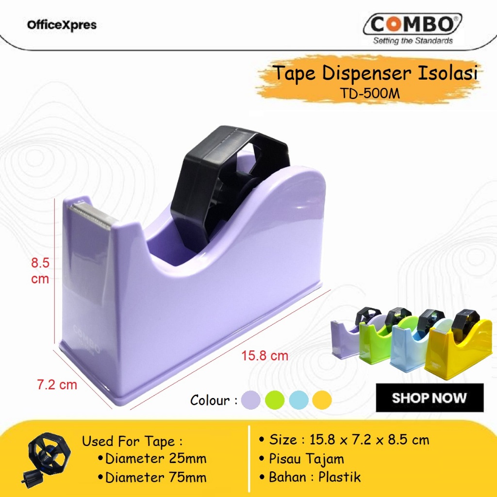 Jual Tape Cutter / Tape Dispenser Isolasi / Dispenser Solatip TD-500M ...