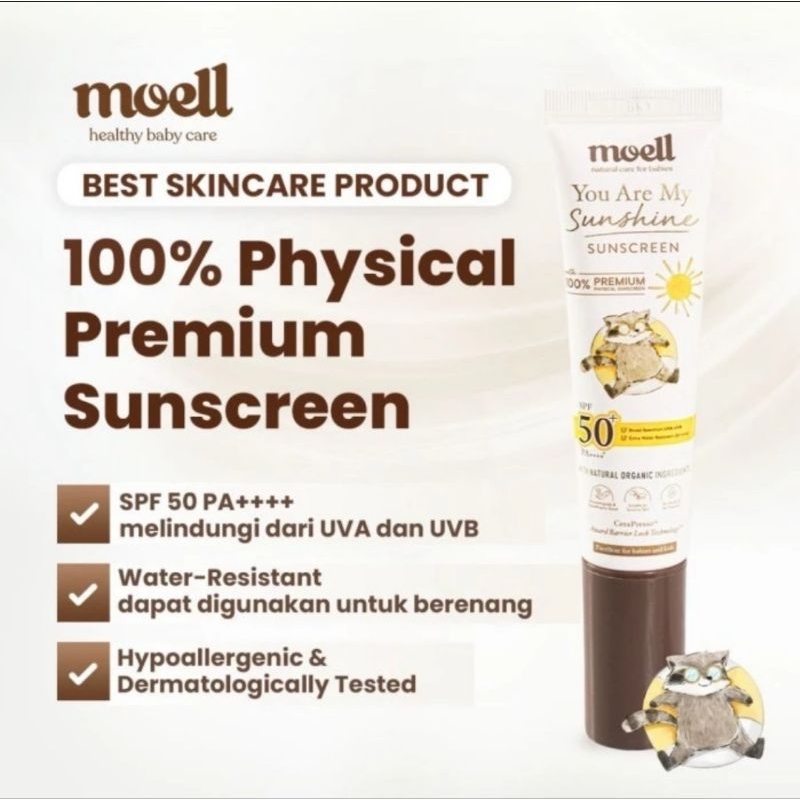 Jual Moell Physical Sunscreen SPF 50+ (PA++++) | Shopee Indonesia