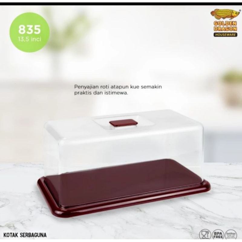 Jual Kotak Roti 13,5 Inch | Kotak Kue Pelastik | Tempat Roti Golden ...