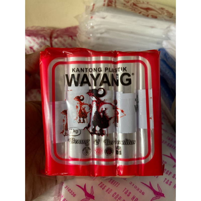 Jual Kantong plastik bening wayang 1/4kg (5 roll) | Shopee Indonesia