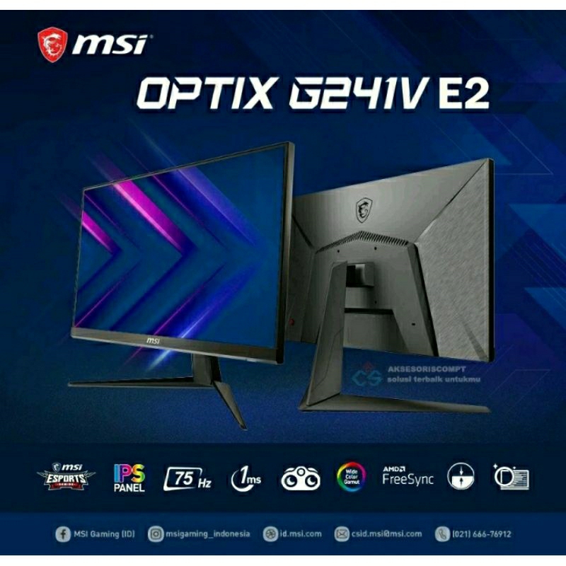 Jual Monitor MSI Optix G241V E2 Monitor Gaming 24 inch-FHD second ...