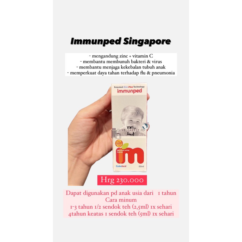 Jual immunped syrup - zinc + vitamin C (PO SINGAPORE) | Shopee Indonesia