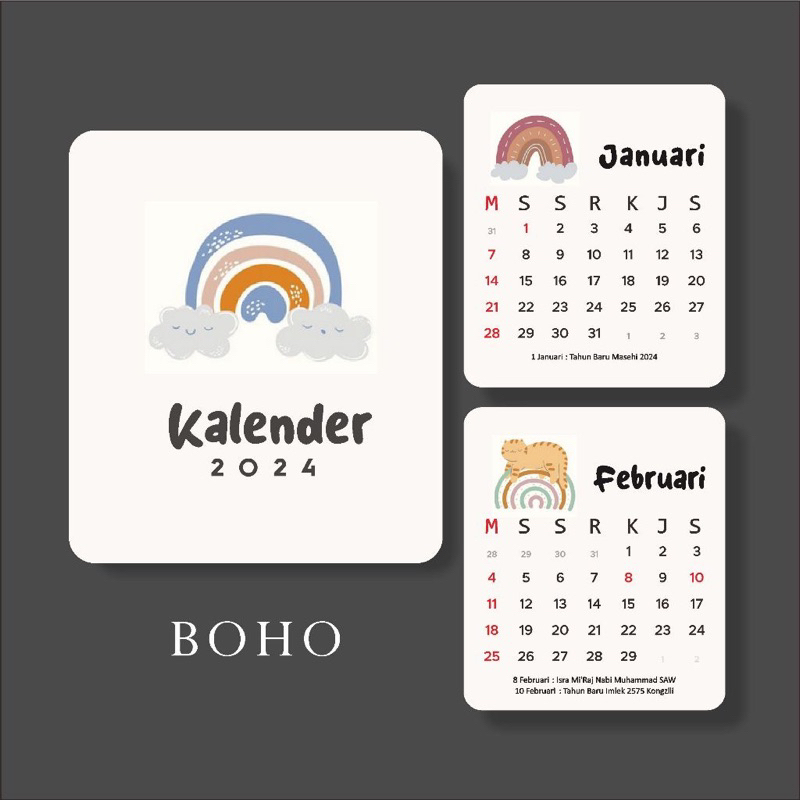 Jual Kalender Mini 2024 / Kalender Meja 2024 / Kalender Duduk / Kalender Hardcover / Kalender ...