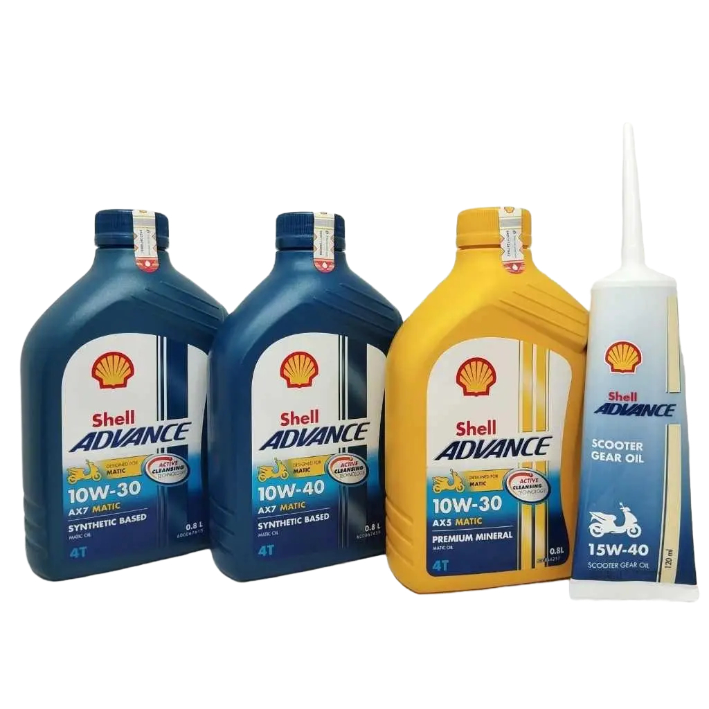Jual Paket Oli Shell Advance Matic Oil Varian Isi 800 ML & Shell gear ...