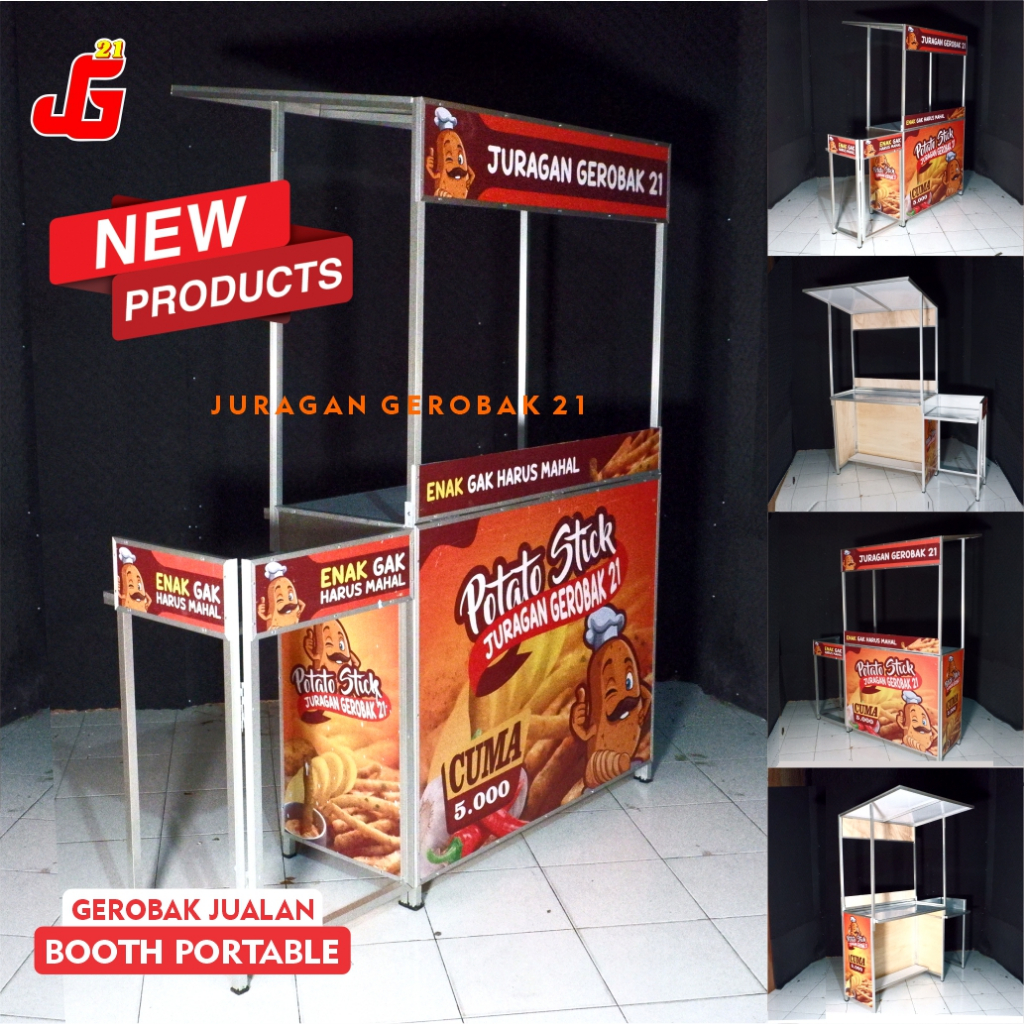 Jual Booth Portable Meja Lipat Jualan Juragan Gerobak 21 Model Rst ATAP ...