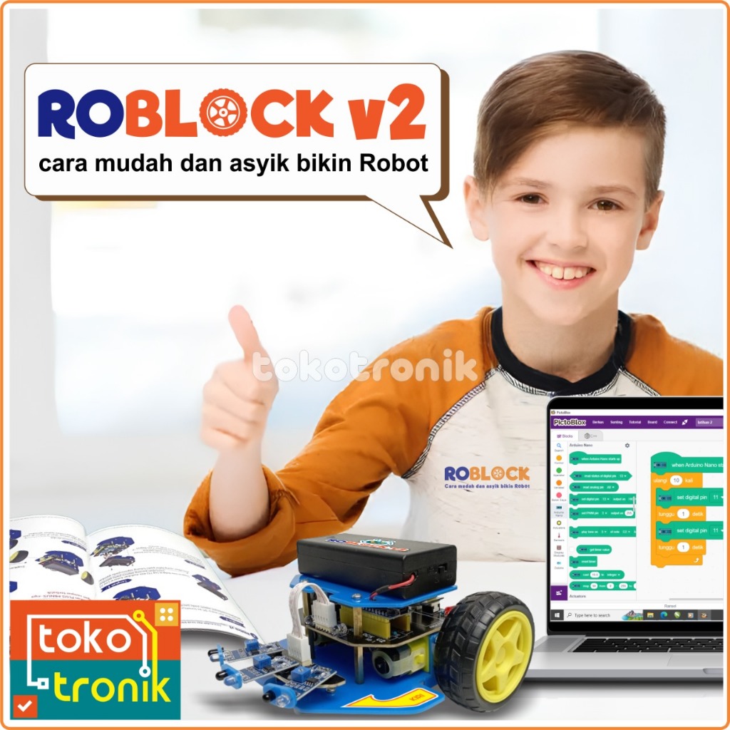 Jual Robot Edukasi ROBLOCK V2 – Jago Bikin Robot untuk Anak | Shopee ...