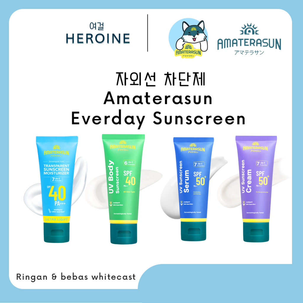 Jual AMATERASUN UV Sunscreen Serum SPF 50+ PA++ // Sunsreen Cream SPF ...