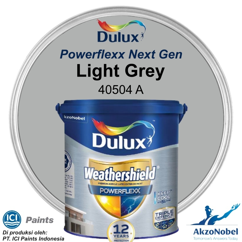 Jual CAT DULUX WEATHERSHIELD POWERFLEXX 2.5 LT - LIGHT GREY 40504A ...